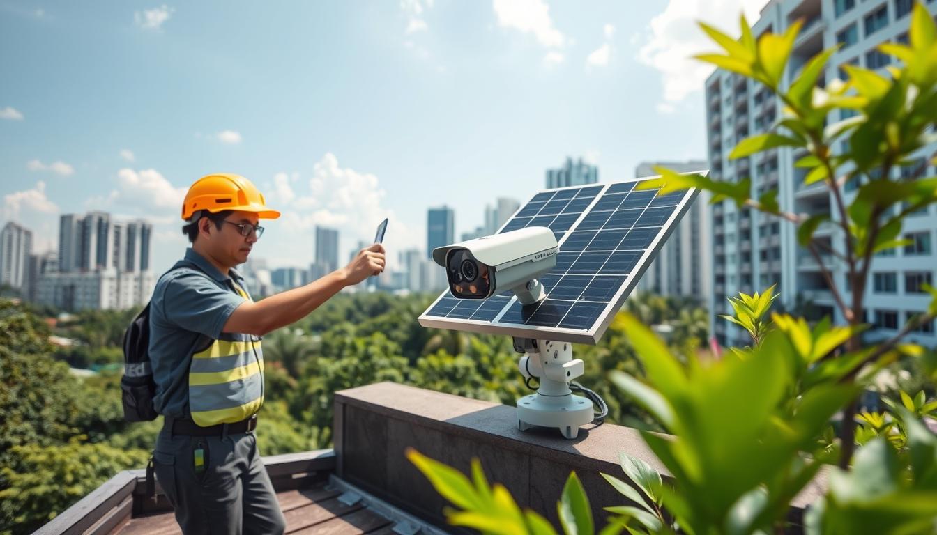 4G Solar Powered CCTV Camera for Singapore Security